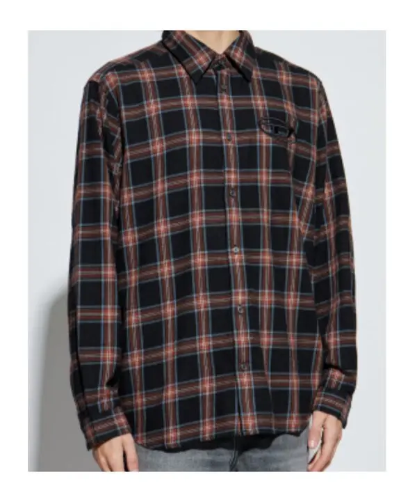 DIESEL® S-simply Checked Shirt - Black