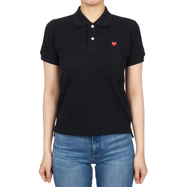 Comme Des Garçons Short Sleeve Polo Shirt - Black