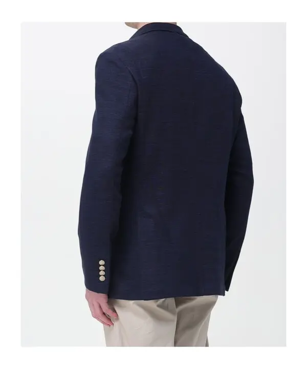 Eleventy Double-breasted Long Sleeve Jacket - Black