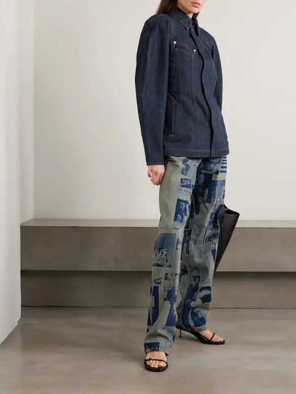 JEAN PAUL GAULTIER Paneled Denim Jacket - Indigo