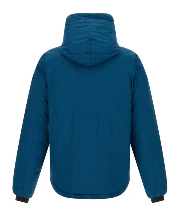 Canada Goose Lodge Down Jacket With Adjustable Hood And Drawstring Hem - Blue