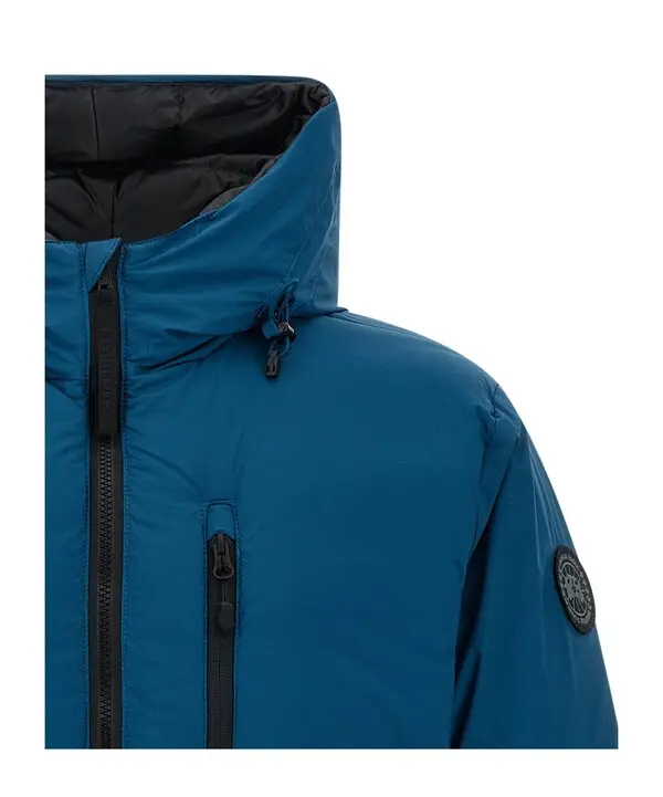 Canada Goose Lodge Down Jacket With Adjustable Hood And Drawstring Hem - Blue