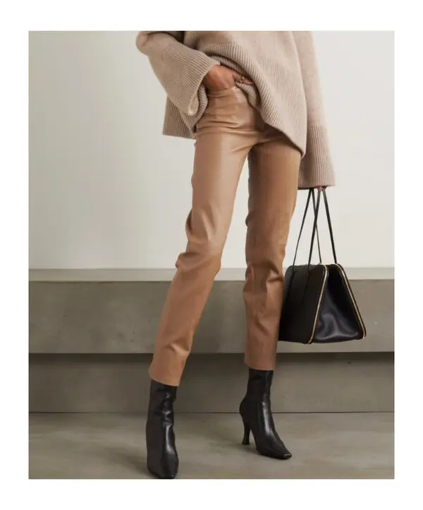 JOSEPH Teddy Leather Tapered Pants