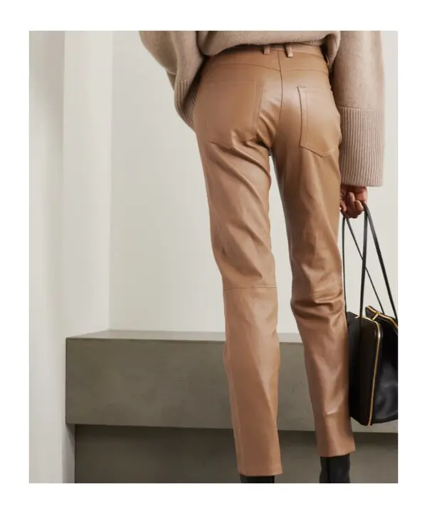 JOSEPH Teddy Leather Tapered Pants