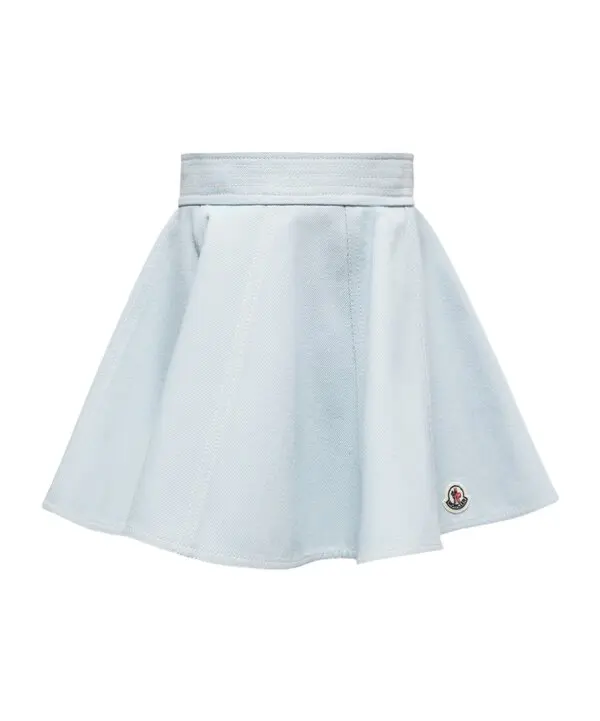 Moncler Flared Denim Mini Skirt
