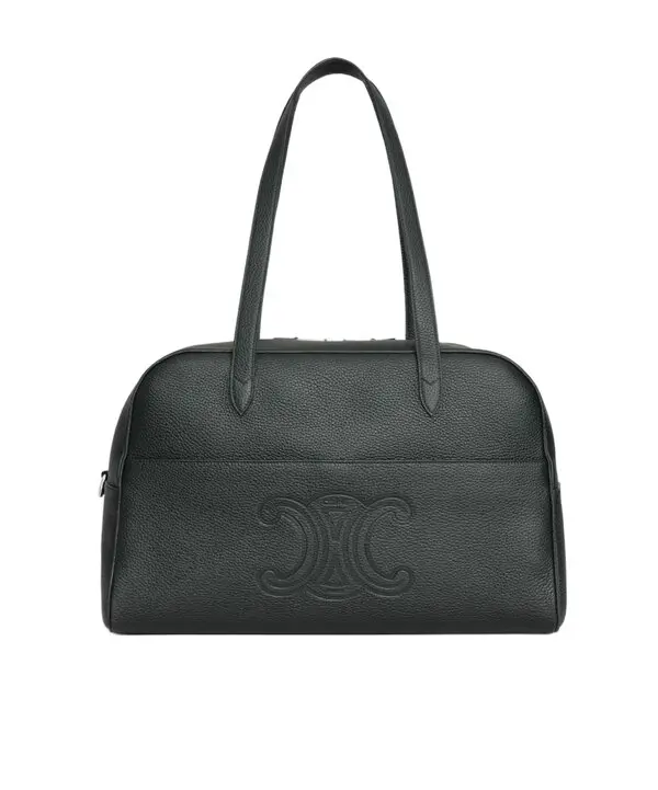 Celine Grained Calfskin Duffle Bag - Night Green