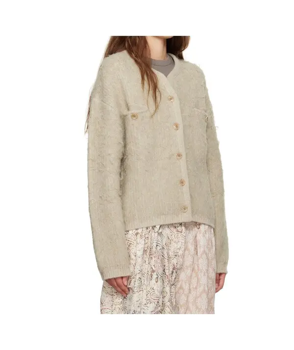 OPEN YY Shaggy V-neck Cardigan