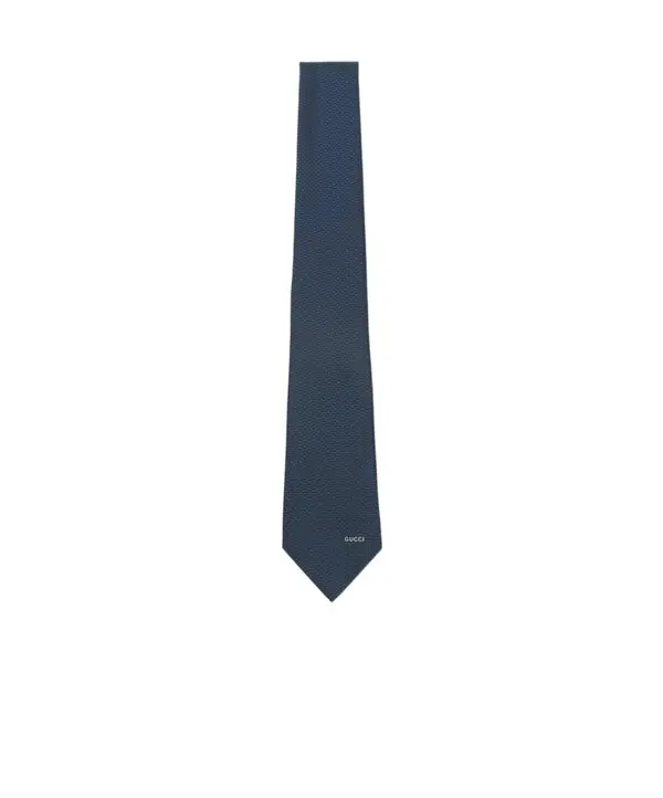 Gucci Horsebit Jacquard Tie - Navy
