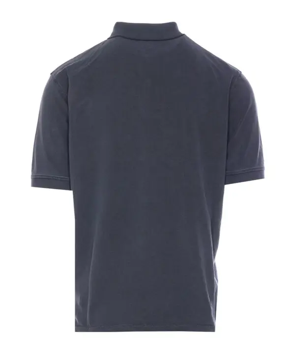 Herno Logo Embroidered Short Sleeved Polo Shirt - Black