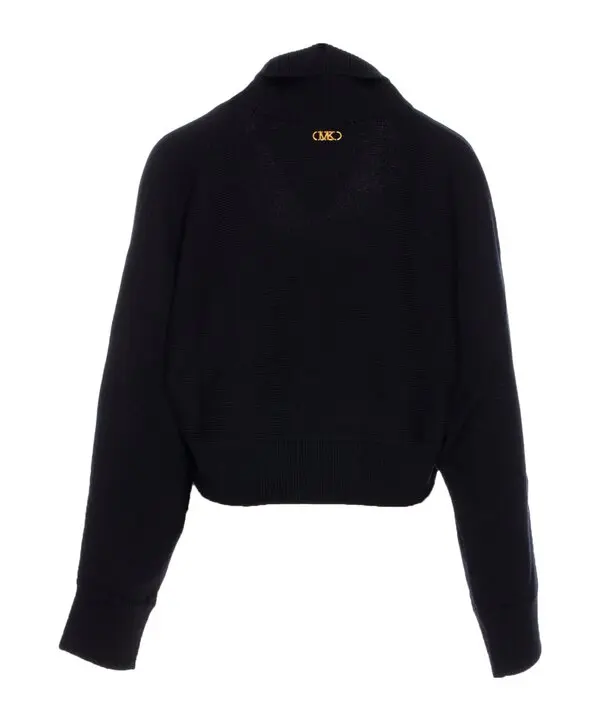 Michael Kors Cropped Logo Plaque Jumper