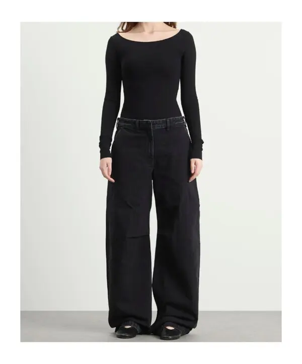 ENTIRE STUDIOS Scoop Neck Bodysuit - Black