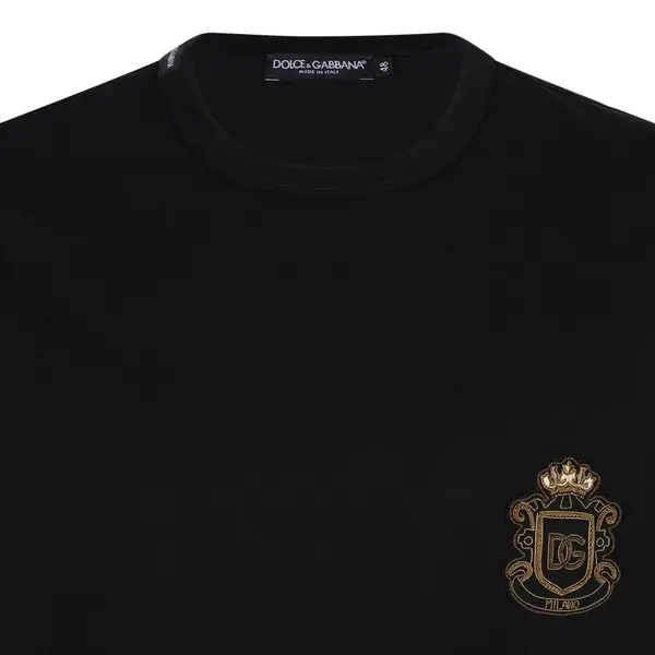 Dolce & Gabbana Dolce Gabbana Heraldic Patch Short-sleeved T-shirt - Black
