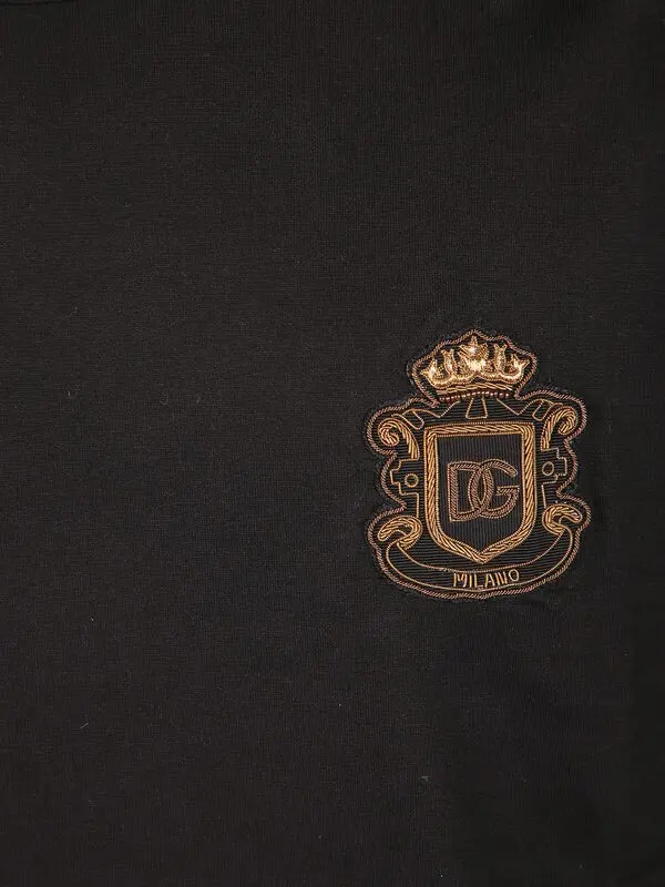 Dolce & Gabbana Dolce Gabbana Heraldic Patch Short-sleeved T-shirt - Black