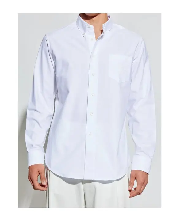 Givenchy Paris Logo Embroidered Long-sleeved Shirt - White