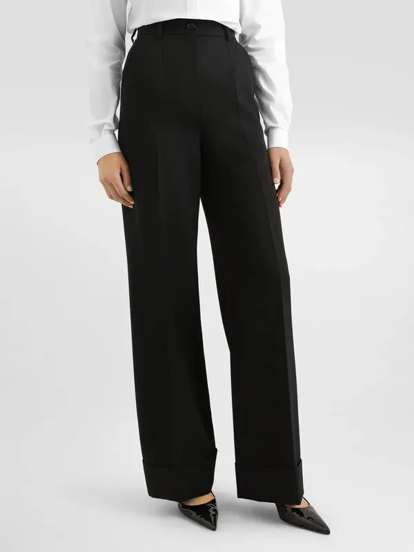 Dolce & Gabbana Straight Leg Gabardine Trousers