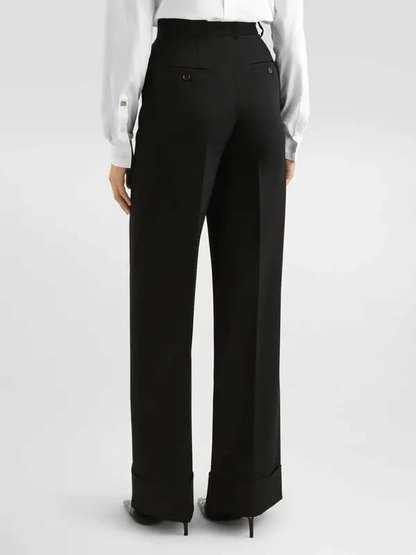 Dolce & Gabbana Straight Leg Gabardine Trousers