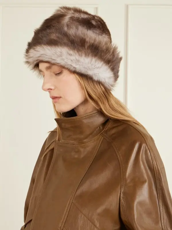 Nour Hammour Louve Shearling Beanie - Multicolor
