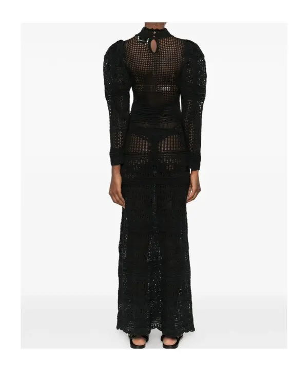 Isabel Marant Étoile Puff Sleeve Crochet Dress