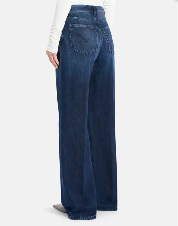 DONDUP Amber Wide-leg Jeans - Black