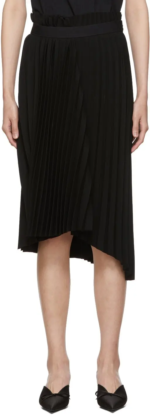 Balenciaga Pleated Skirt With Belted Waist