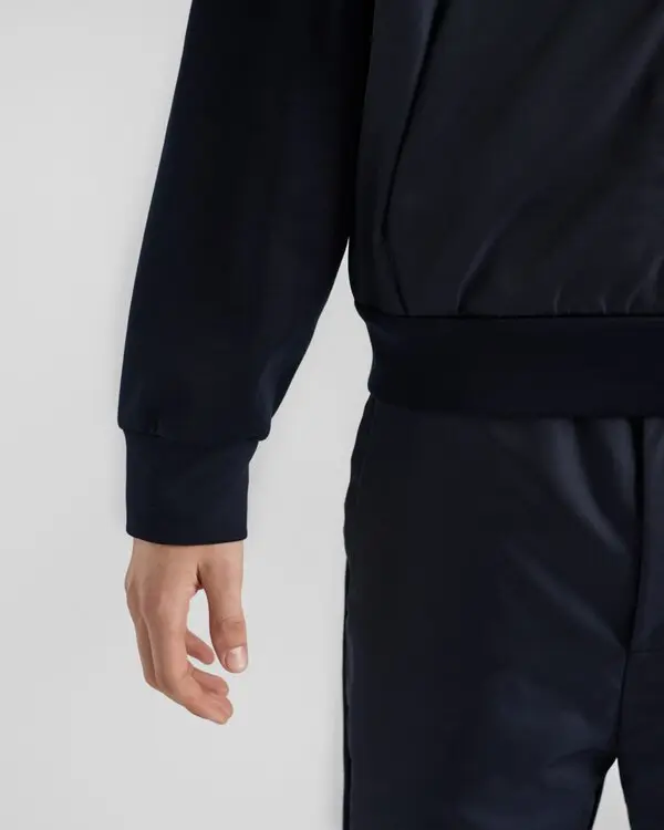 Prada Zip-up Hooded Jacket With Enameled Triangle Logo