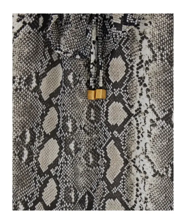 Michael Kors Printed Georgette Ruffle Mini Dress