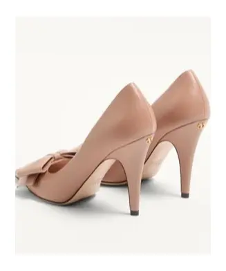 Valentino Garavani 100mm Bow Detail Leather Heeled Pumps