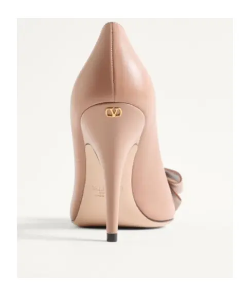 Valentino Garavani 100mm Bow Detail Leather Heeled Pumps