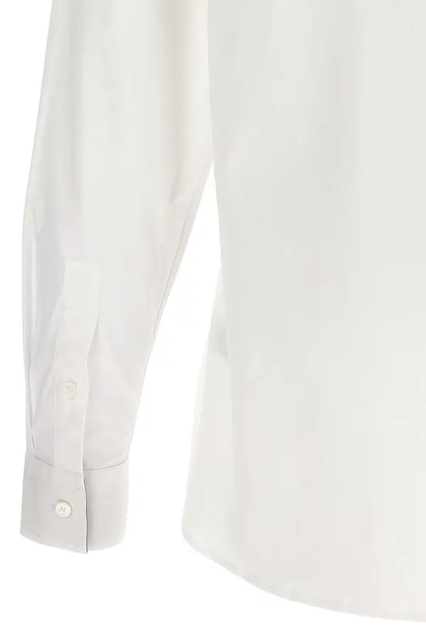 Burberry Long-sleeved Curved Hem Shirt