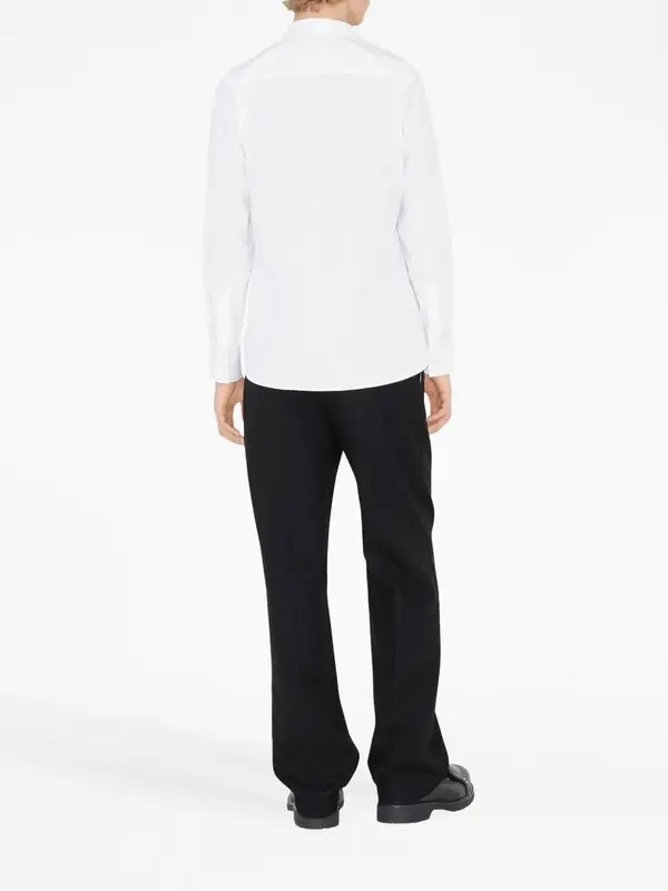 Burberry Long-sleeved Curved Hem Shirt