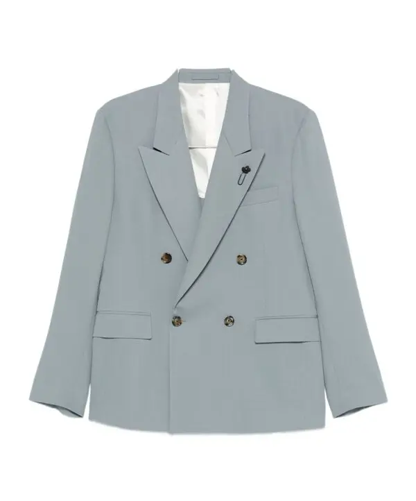 LARDINI Double-breasted Blazer - Gray