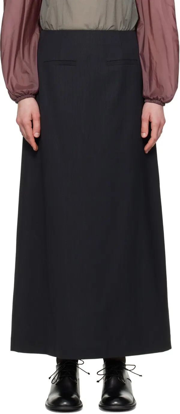 AMOMENTO Striped Maxi Skirt