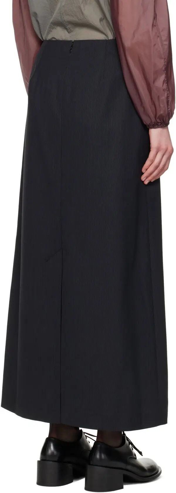 AMOMENTO Striped Maxi Skirt