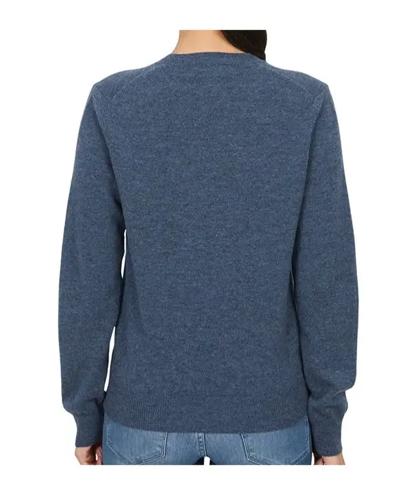 Comme Des Garçons V-neck Long Sleeve Sweater - Blue