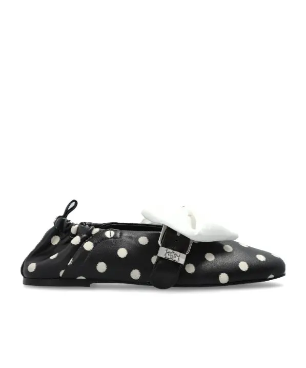 GANNI Polka-dot Ballerinas With Bow Detailing