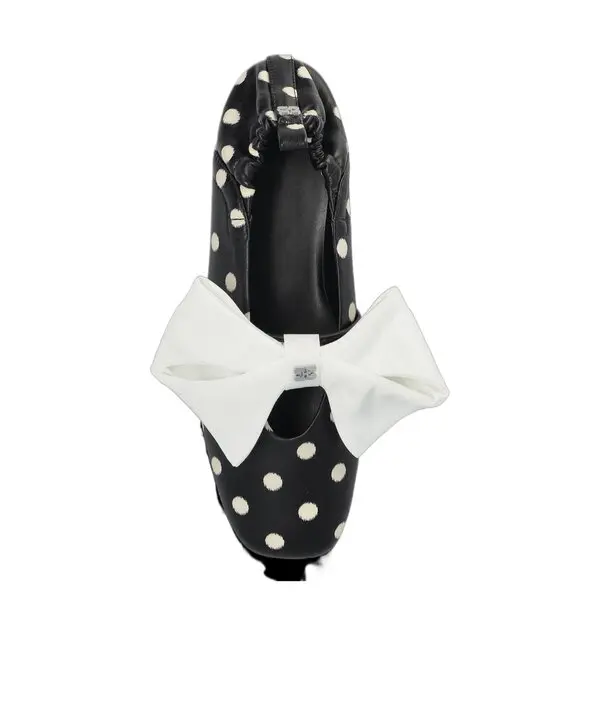 GANNI Polka-dot Ballerinas With Bow Detailing