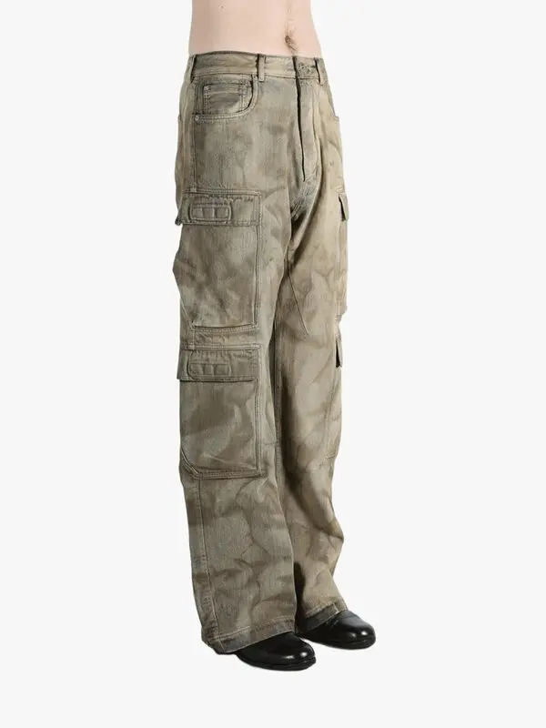 Rick Owens Denim Double Cargo Jeans - Nude