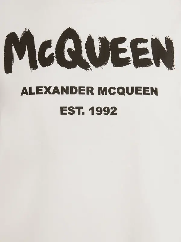 Alexander McQueen Graffiti Logo Print T-shirt