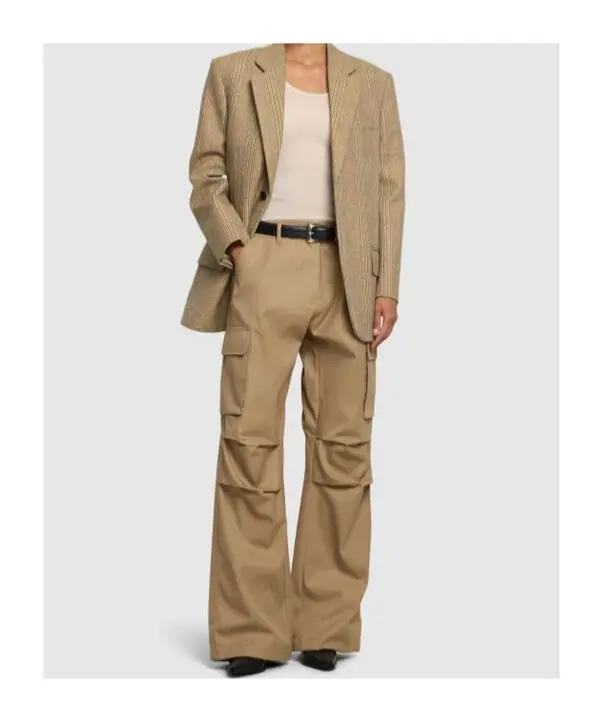 Coperni Button Wide-leg Cargo Pants - Beige