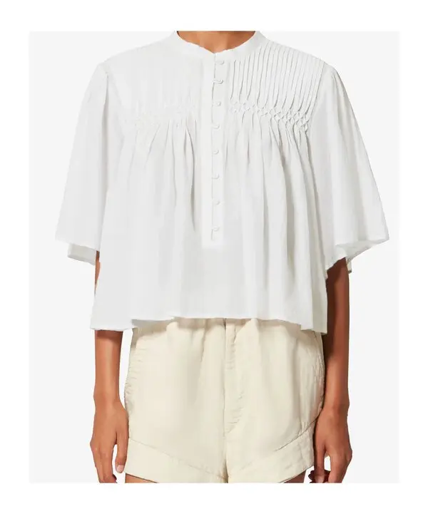 Isabel Marant Étoile Destiny Embroidered Detailed Blouse - White