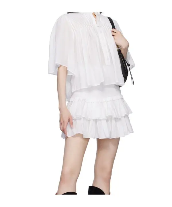 Isabel Marant Étoile Destiny Embroidered Detailed Blouse - White