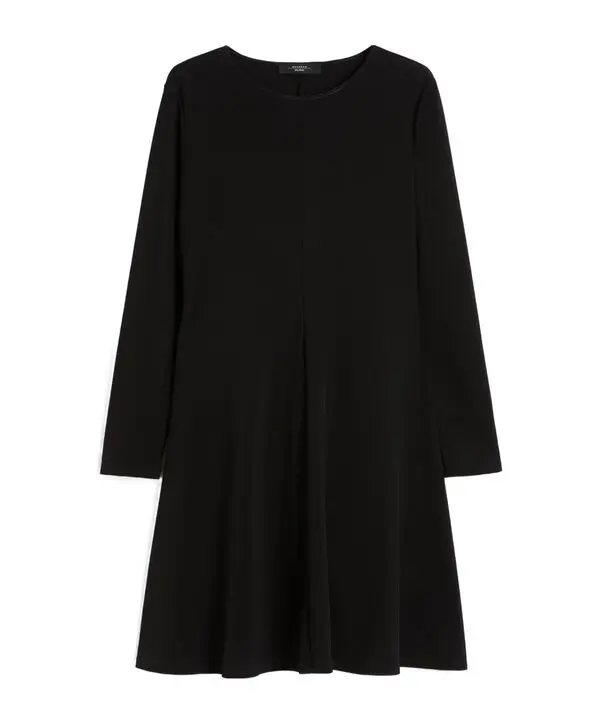 Max Mara Long Sleeve Crewneck Dress - Black