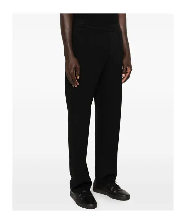 Emporio Armani Drawstring Jersey Joggers - Black