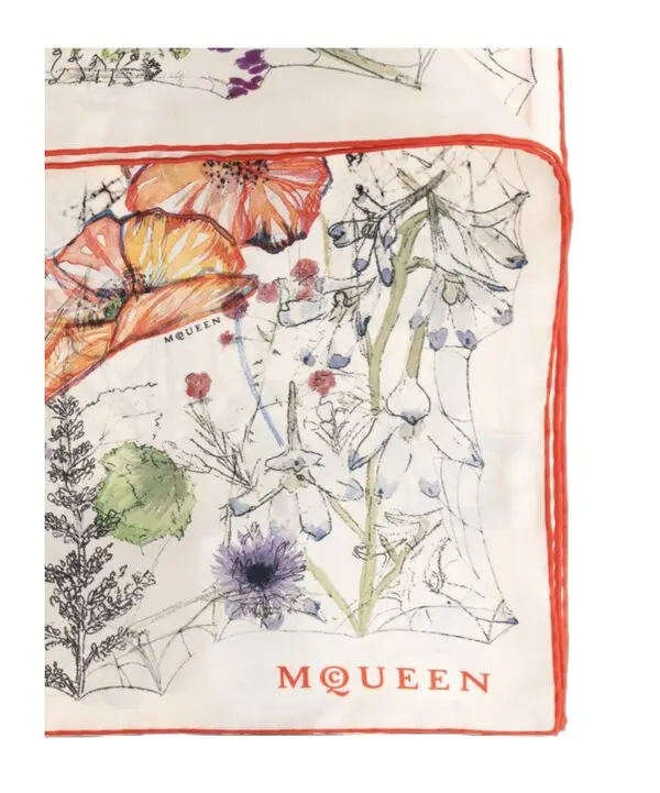 Alexander McQueen Floral Print Scarf