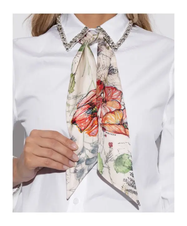 Alexander McQueen Floral Print Scarf