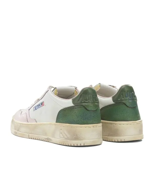 AUTRY Round Toe Lace Up Sneakers - Nude