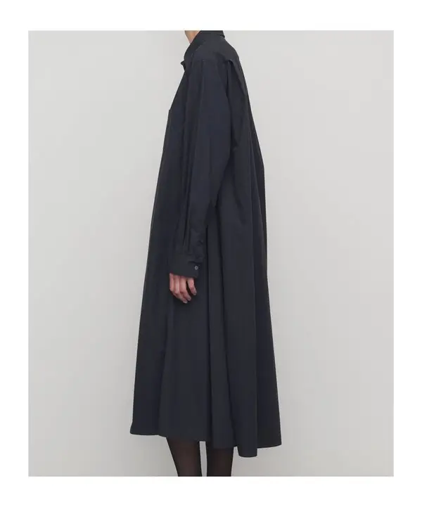 THE ROW Zeph Cotton Shirtdress - Deep Navy Blue