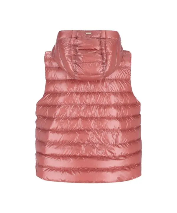 Herno Hooded Zip-up Gilet - Pink