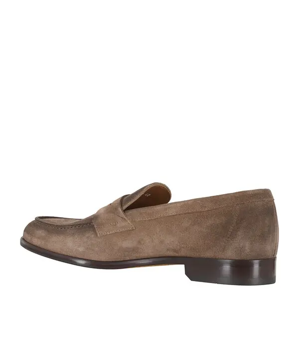 DOUCAL'S Round Toe Loafers - Brown