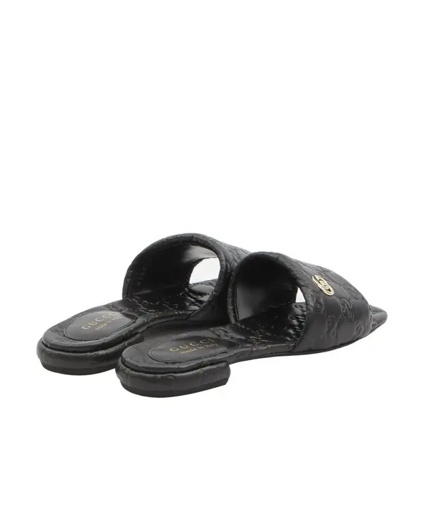 Gucci Gg Embossed Slide Sandals